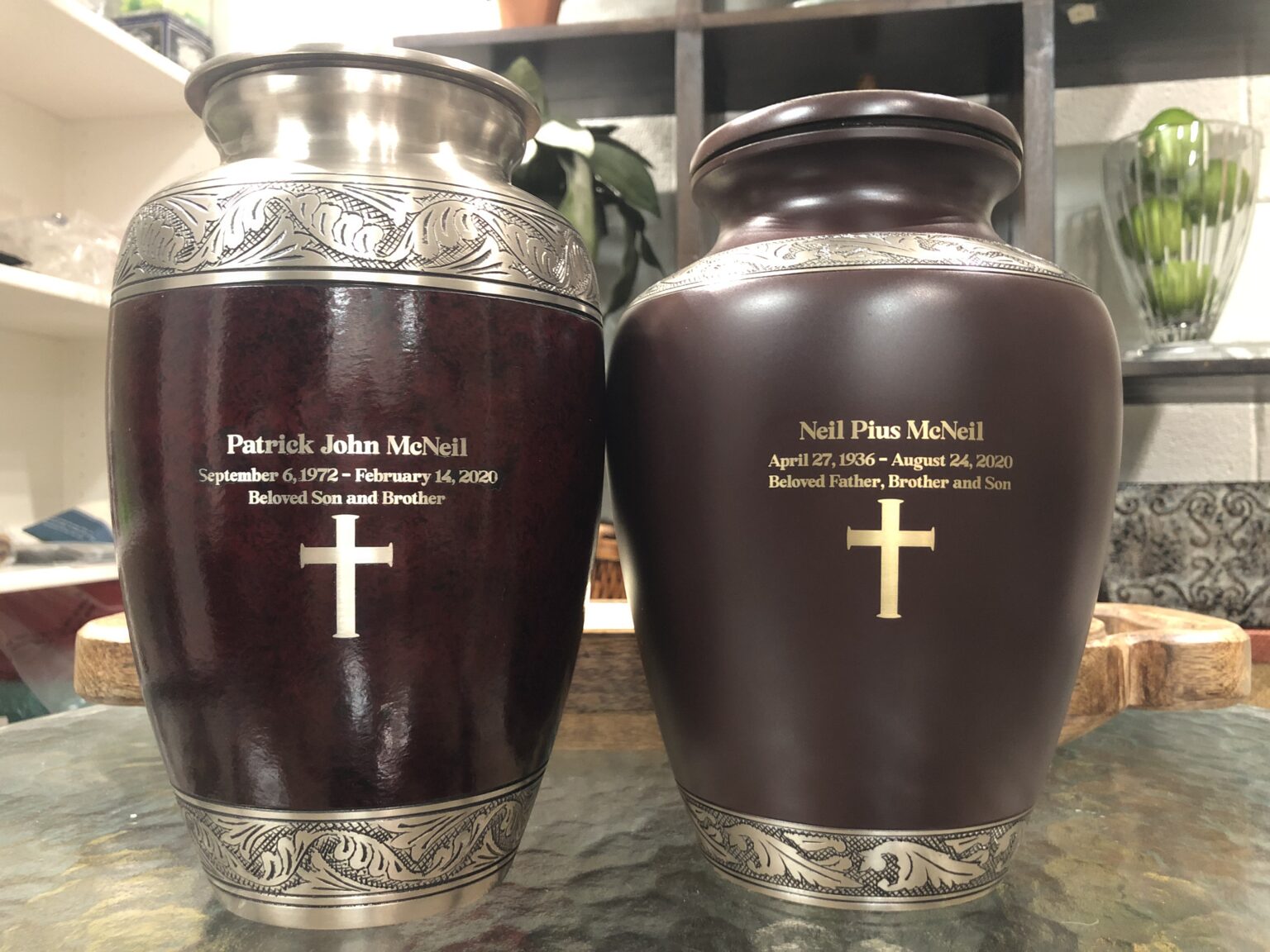 Memorial/Urns Engravings - Custom Laser Engravers