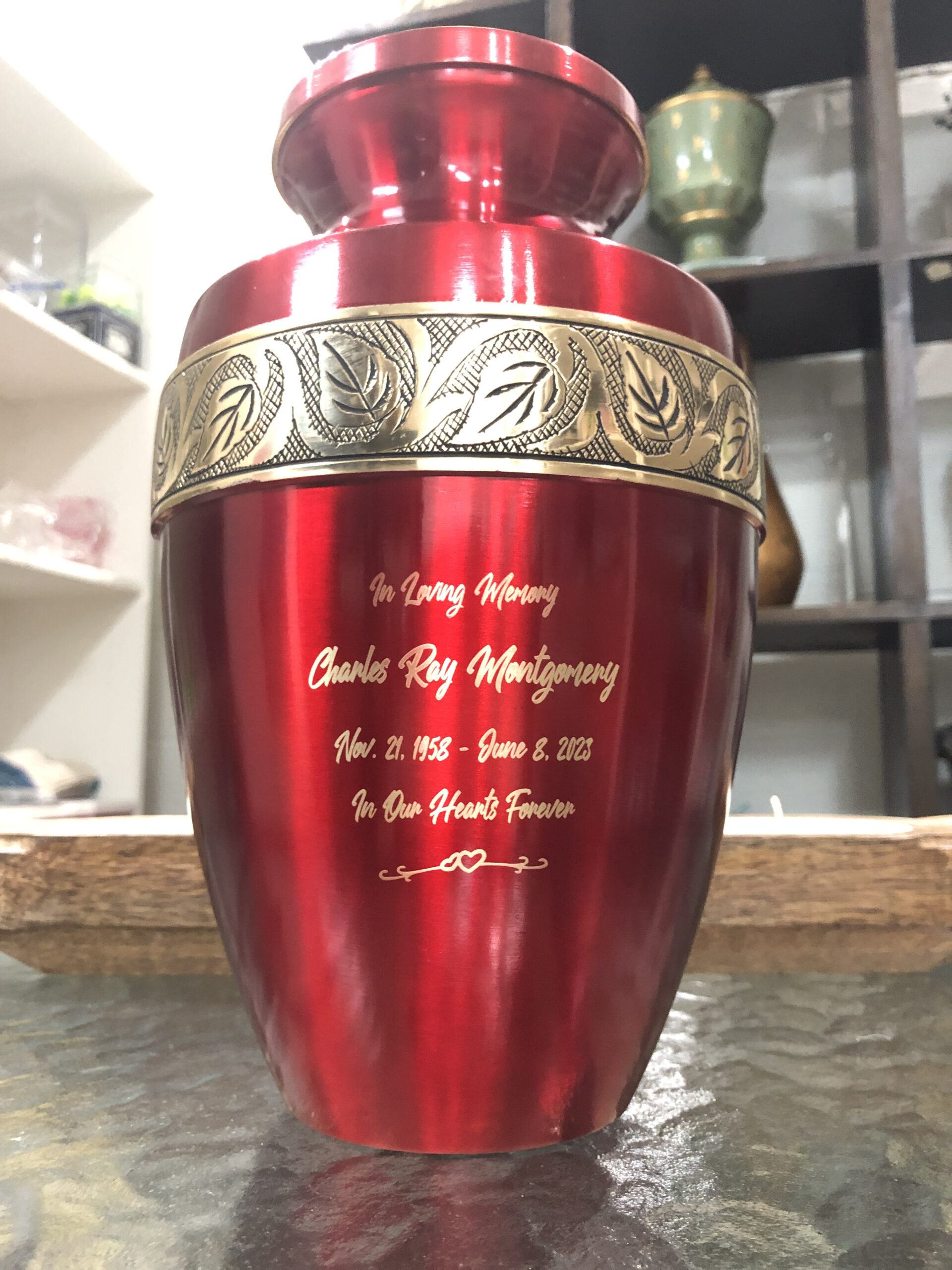 Memorial/Urns Engravings - Custom Laser Engravers